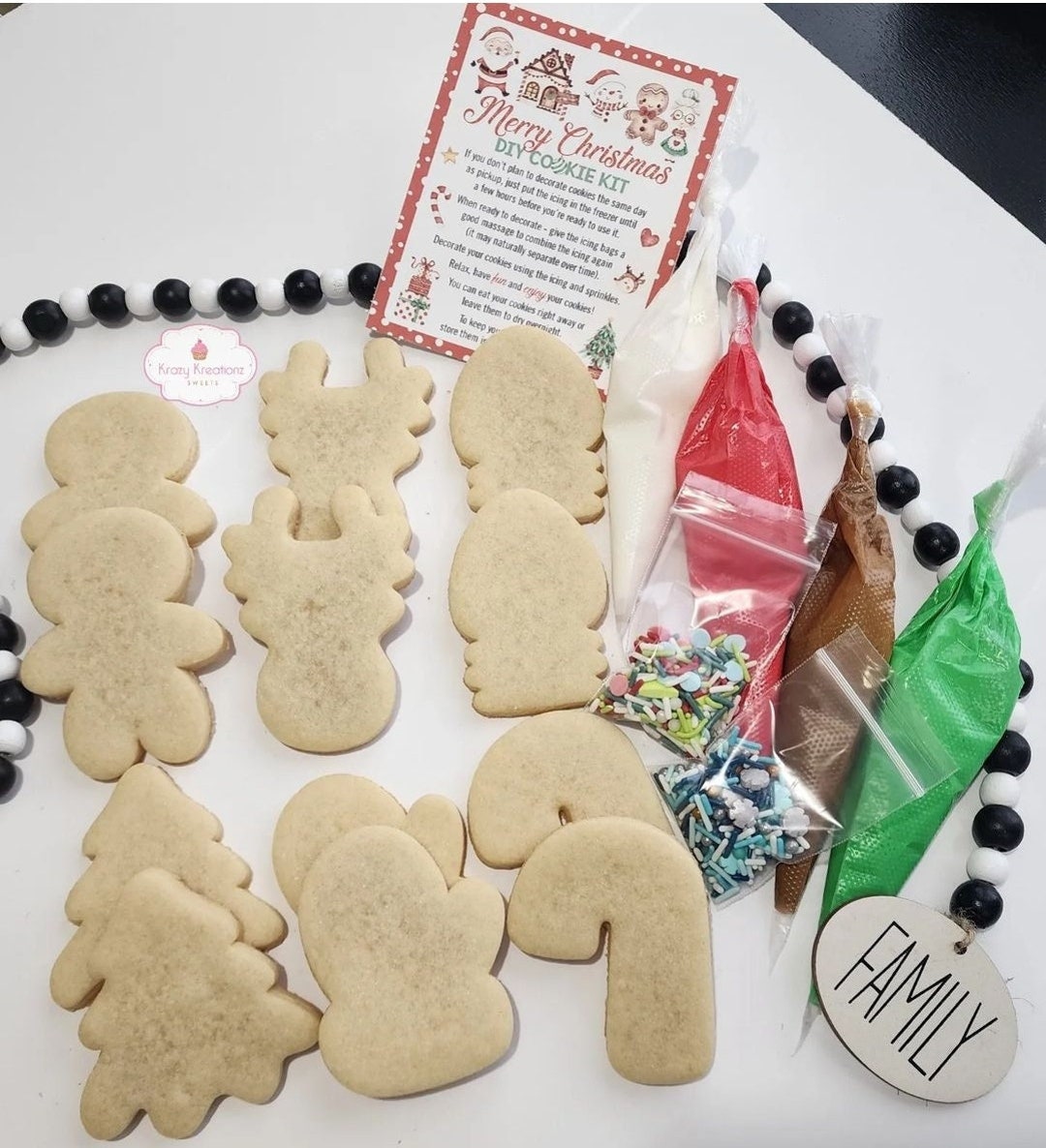Decorate Your Own Christmas Cookie Kit - Etsy