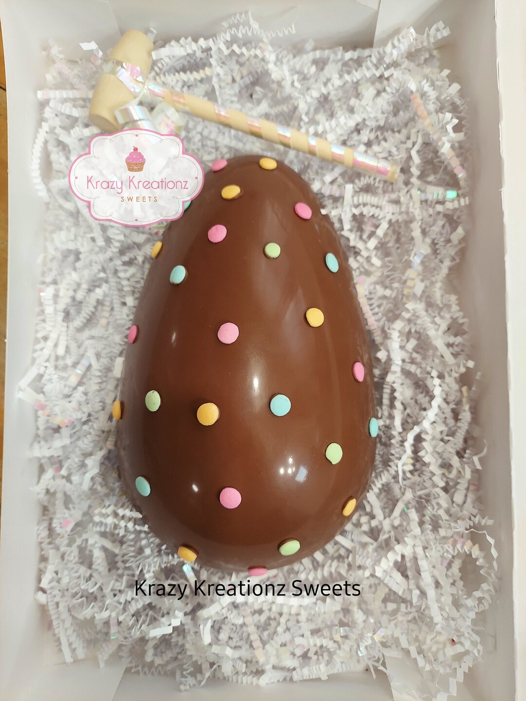 Large Breakable Easter Egg – Smash Chocolate Egg With Candy – Easter ...