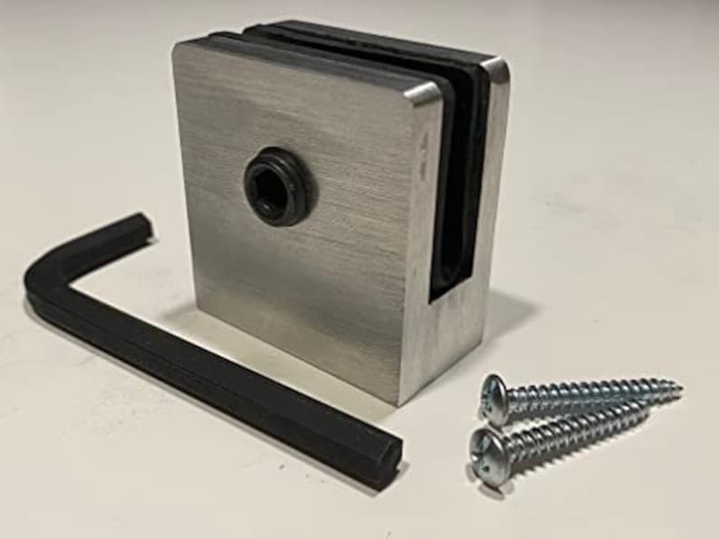 US Made Glass Clamp for Glass or Acrylic Fences, Partitions, Pet ...