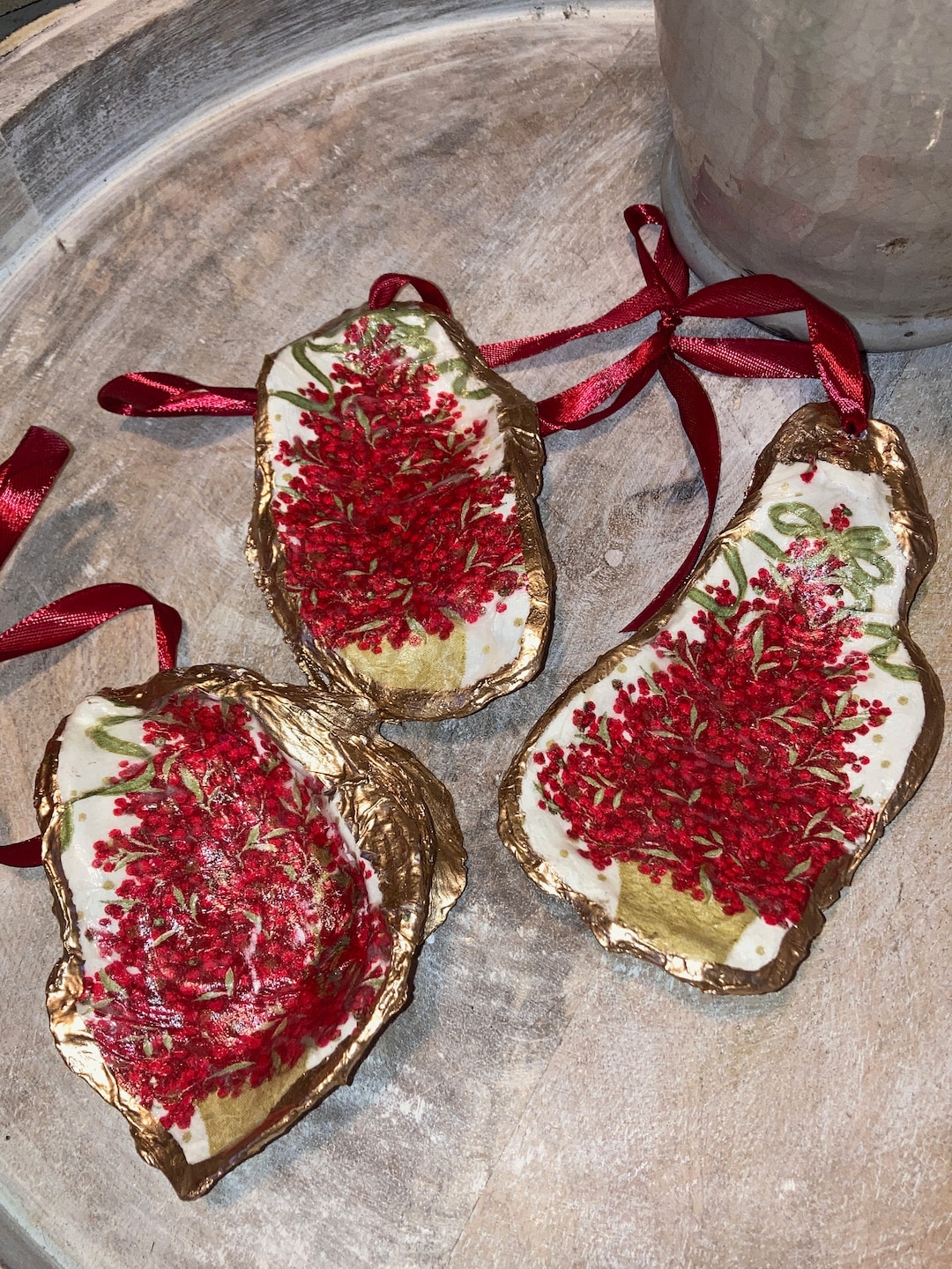 Oyster Shell Christmas Ornament - Etsy