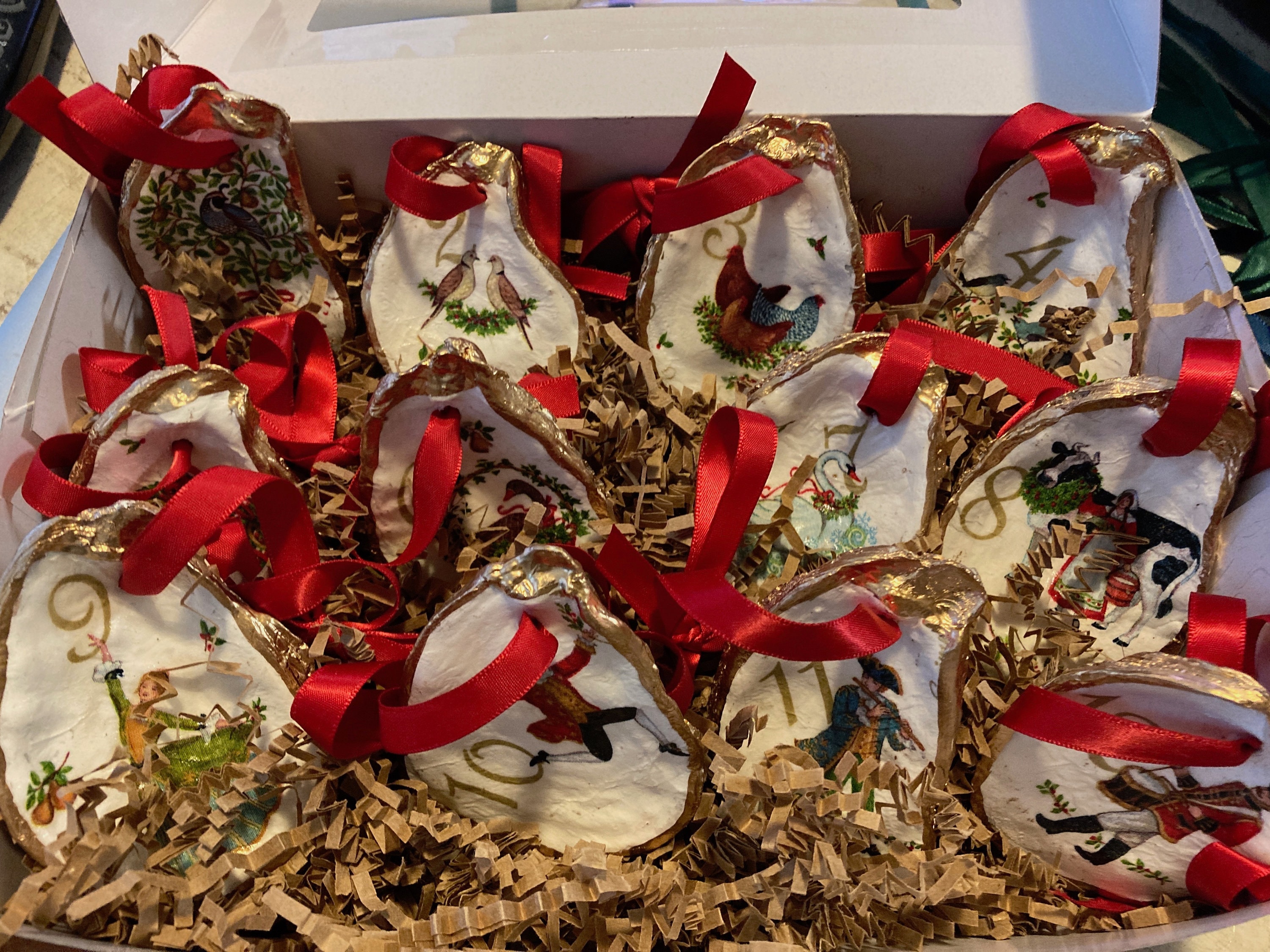 12 Days of Christmas Ornament Set - Etsy