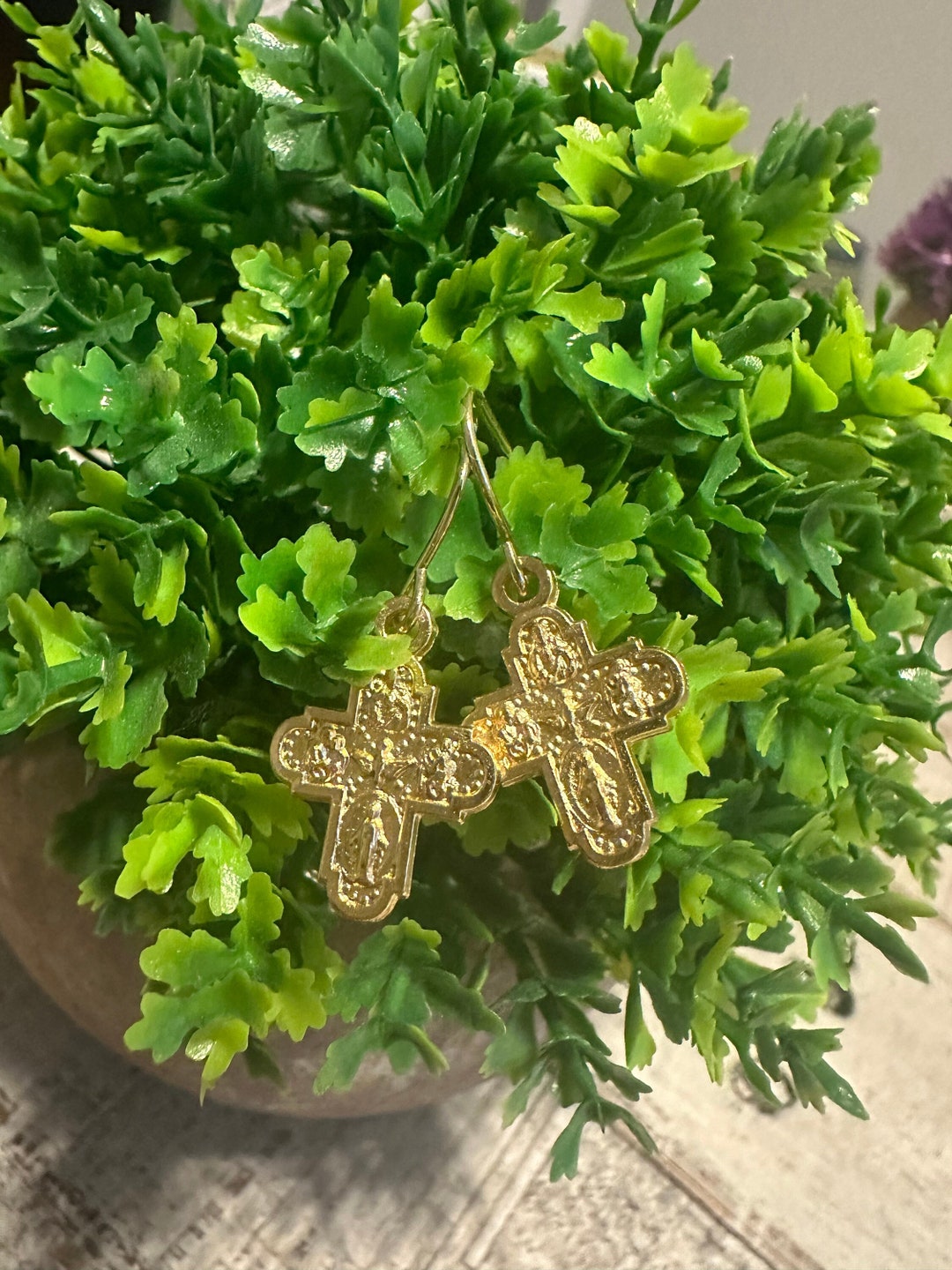 Dainty Jesus - 4 Way Cross Earrings - Etsy