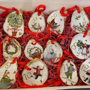 12 Days of Christmas Ornament Set - Etsy