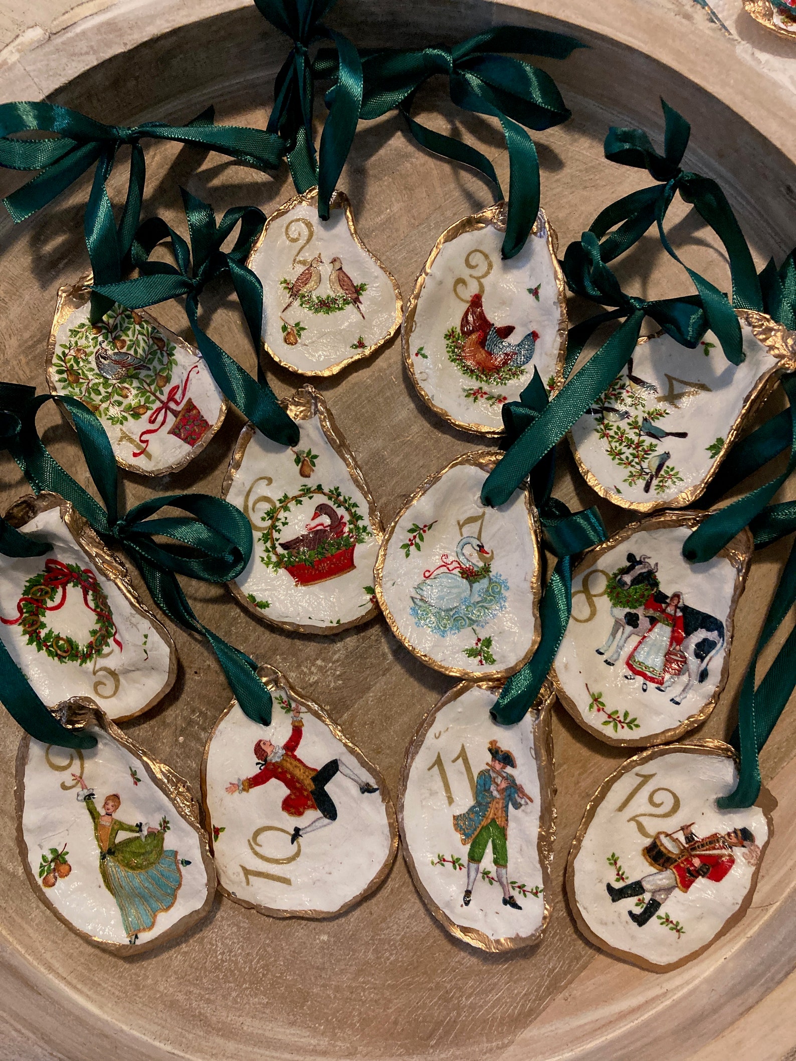 12 Days of Christmas Ornament Set - Etsy