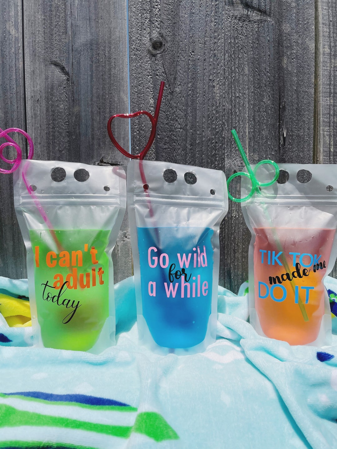 Customized Drink Pouch for Adults Drink Bag Party Pouch Party - Etsy