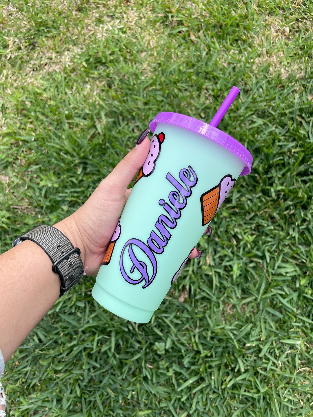 COLOR CHANGING Cupcake Cup 24oz Cup Personalized Cup - Etsy