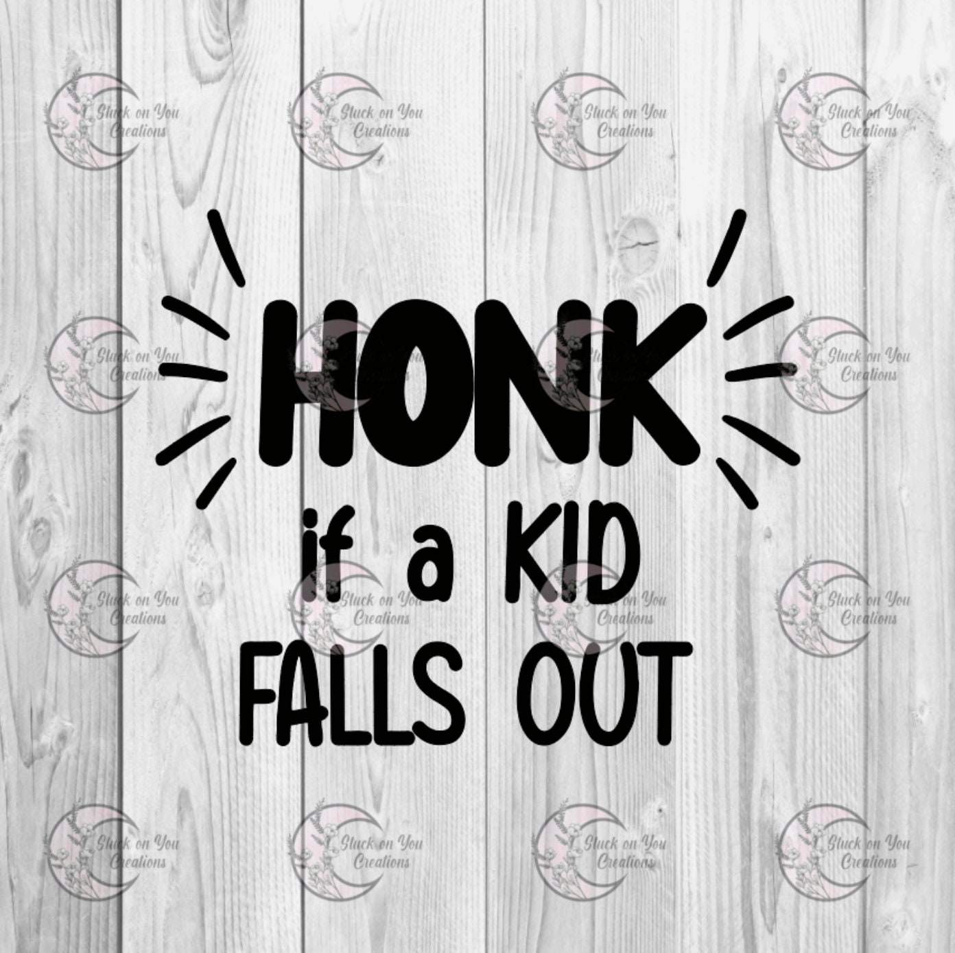 Honk If a Kid Falls Out Bumper Sticker / Vinyl Car Decal - Etsy