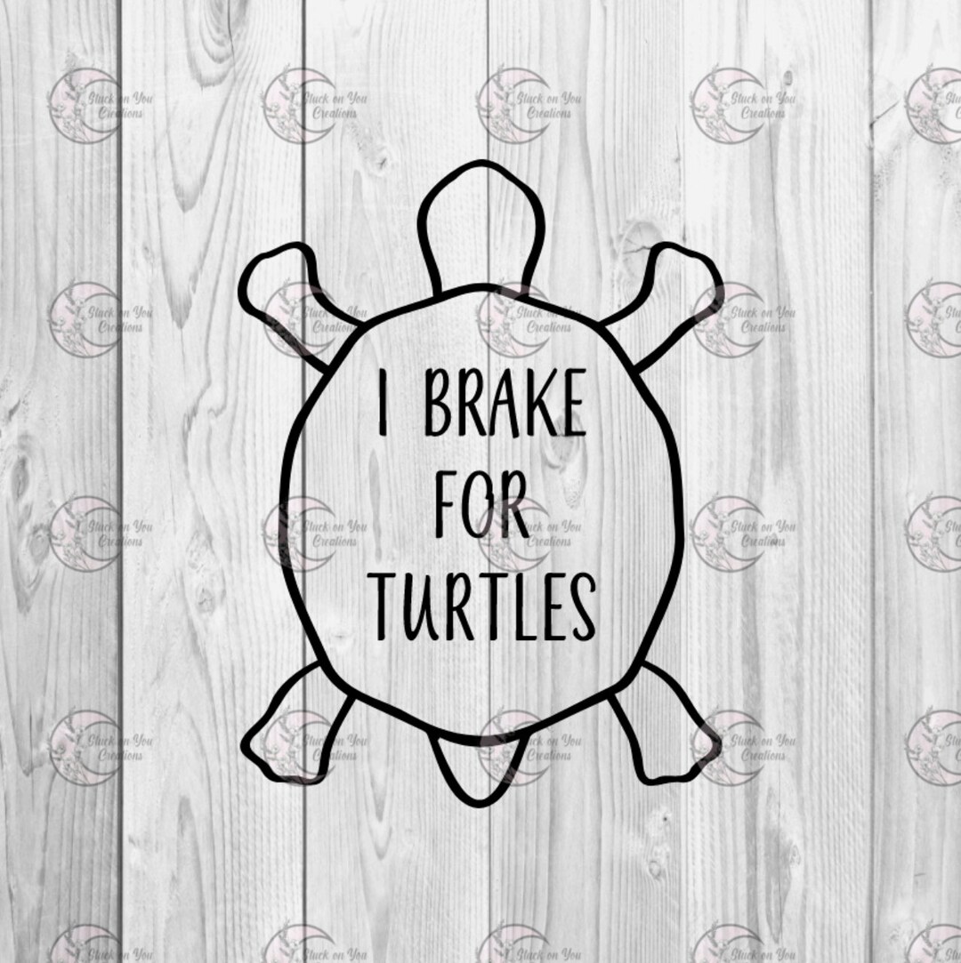 I Brake for Turtles Bumper Sticker / Vinyl Car Decal - Etsy