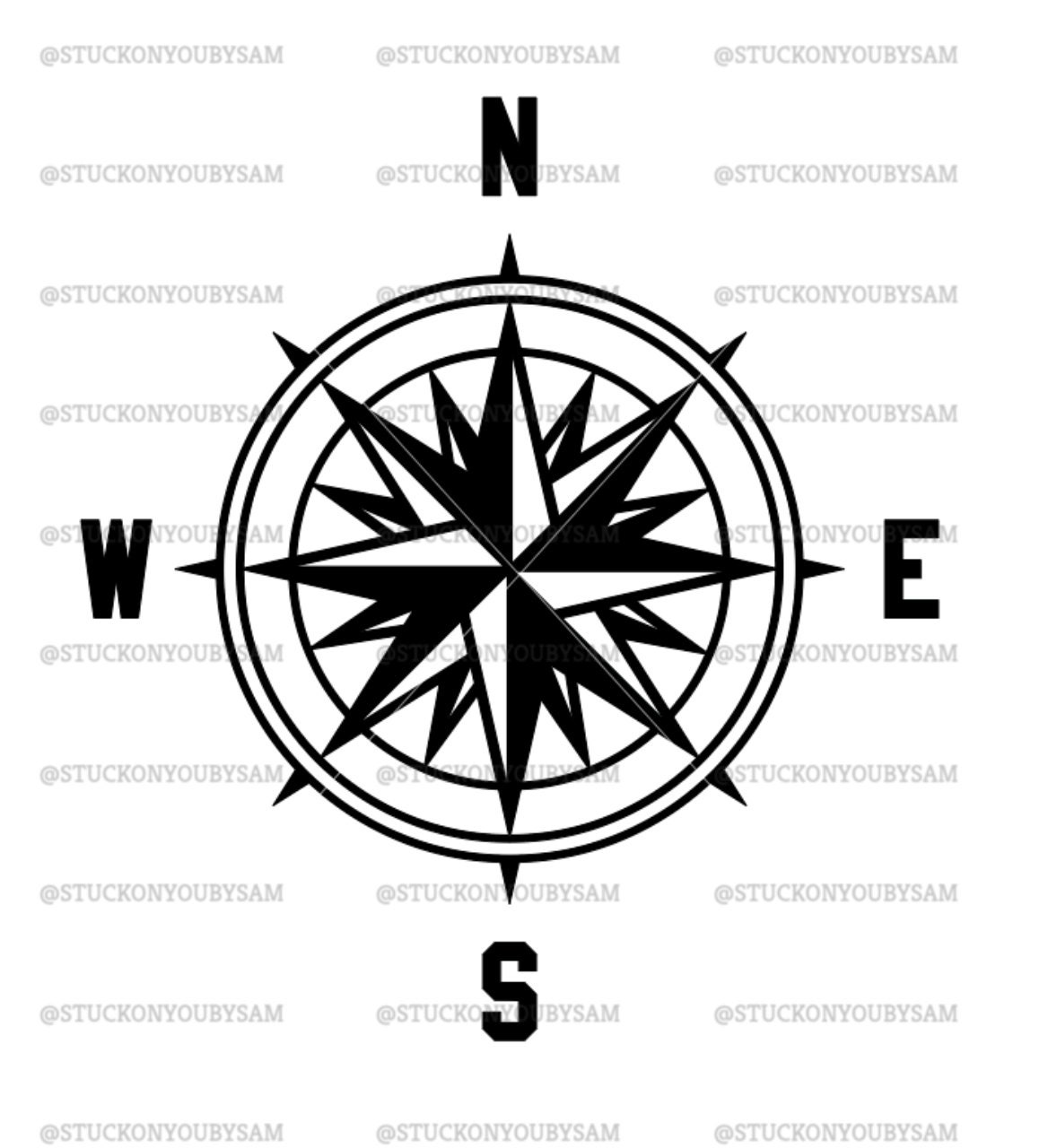 Compass Bumper Sticker / Vinyl Decal | Etsy