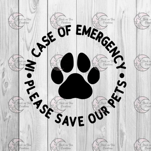 Save Our Pets Window Decal Emergency Sticker in Case - Etsy Canada