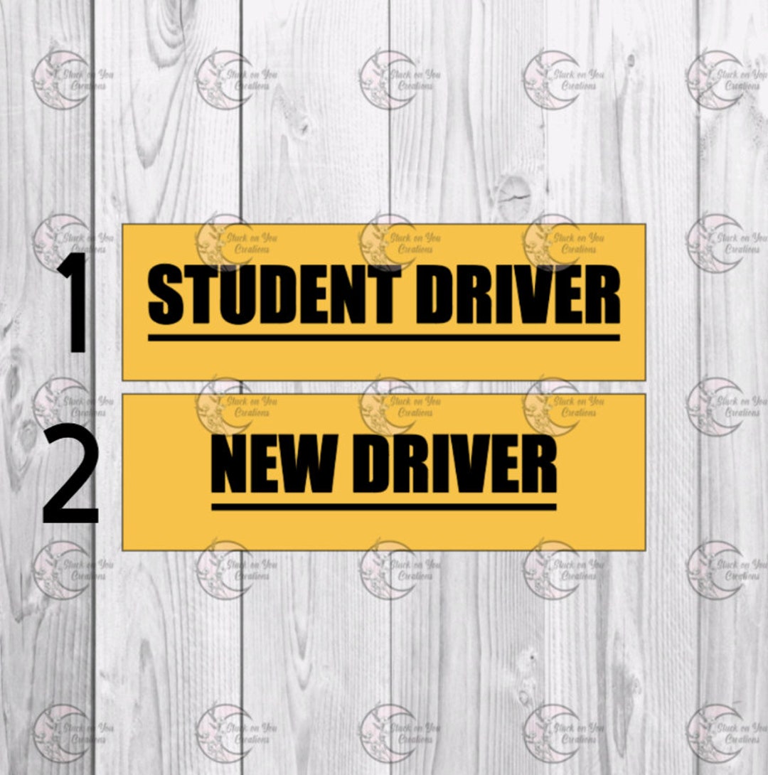 Student Driver / New Driver Bumper Sticker / Vinyl Car Decal - Etsy