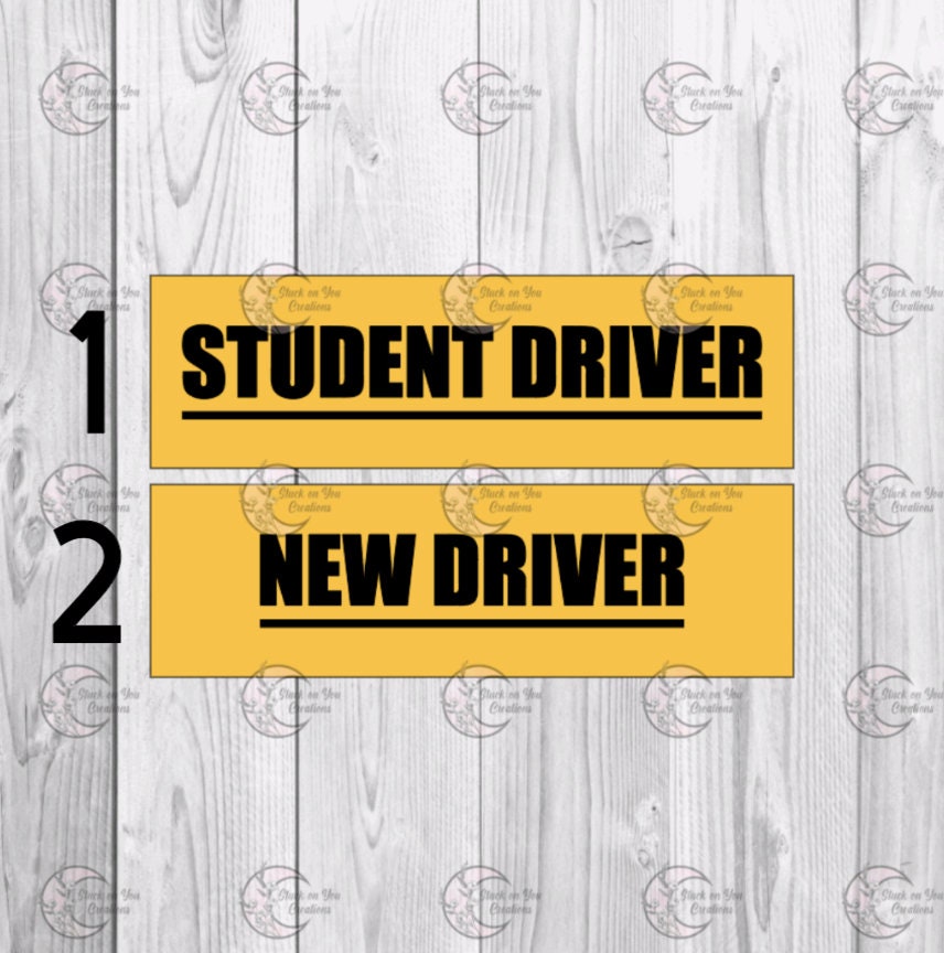 Student Driver / New Driver Bumper Sticker / Vinyl Car Decal - Etsy