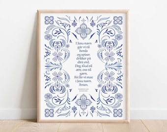 Norwegian Table Blessing - Etsy