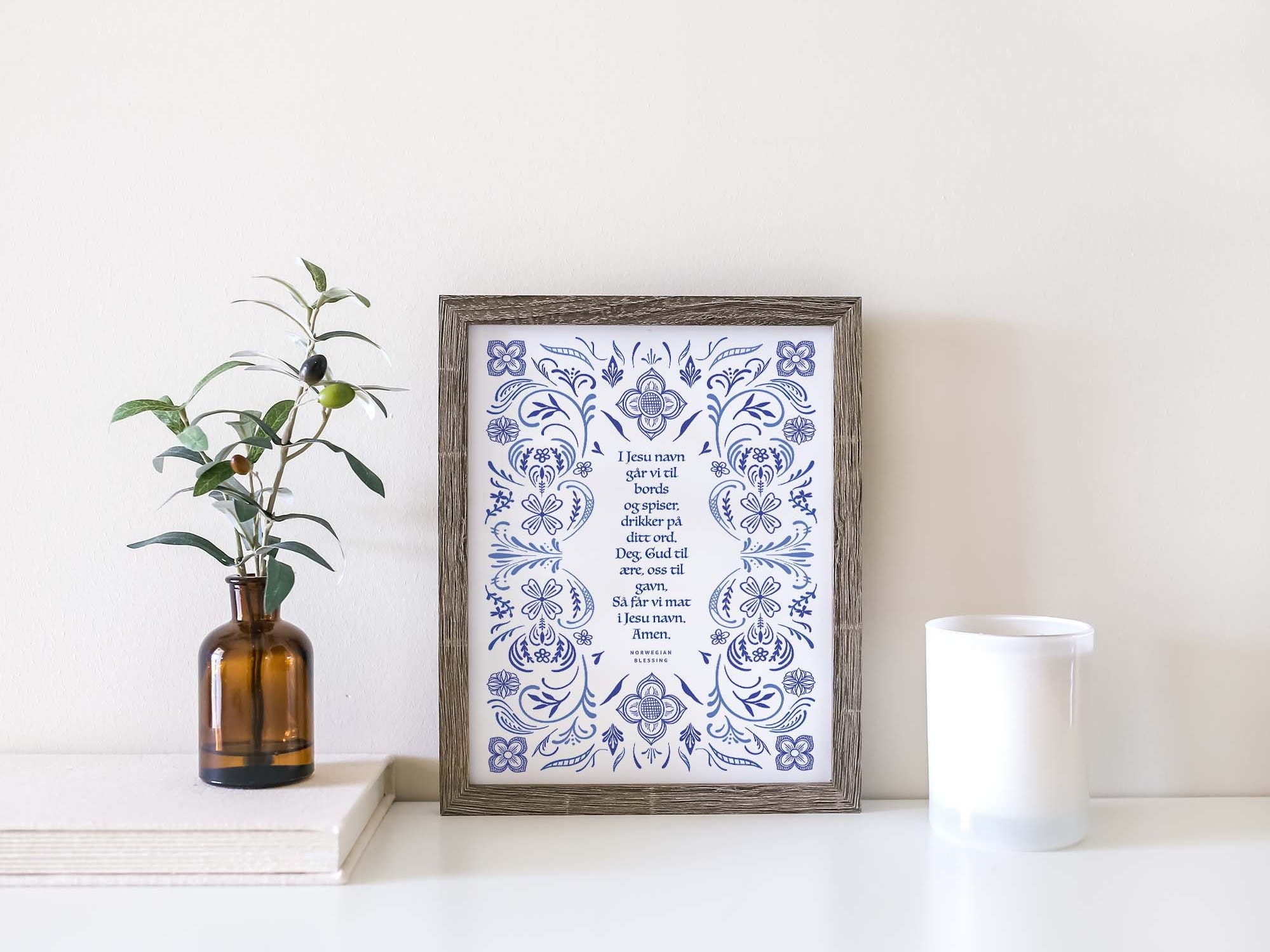 Norwegian Blessing Norwegian Table Prayer Nordic Print - Etsy