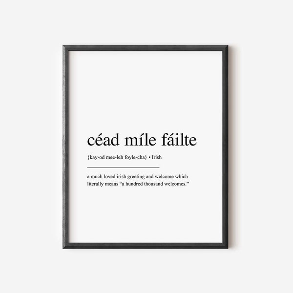 Cead Mile Failte - Etsy