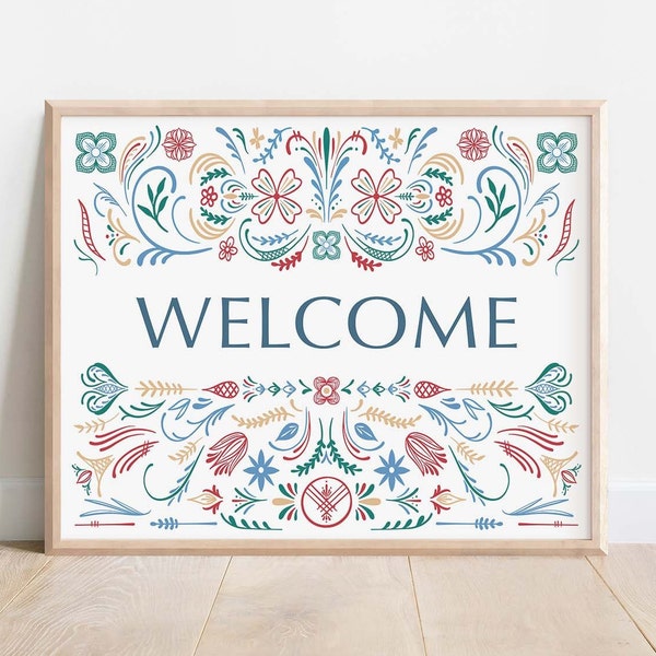 Scandinavian Welcome Sign - Etsy