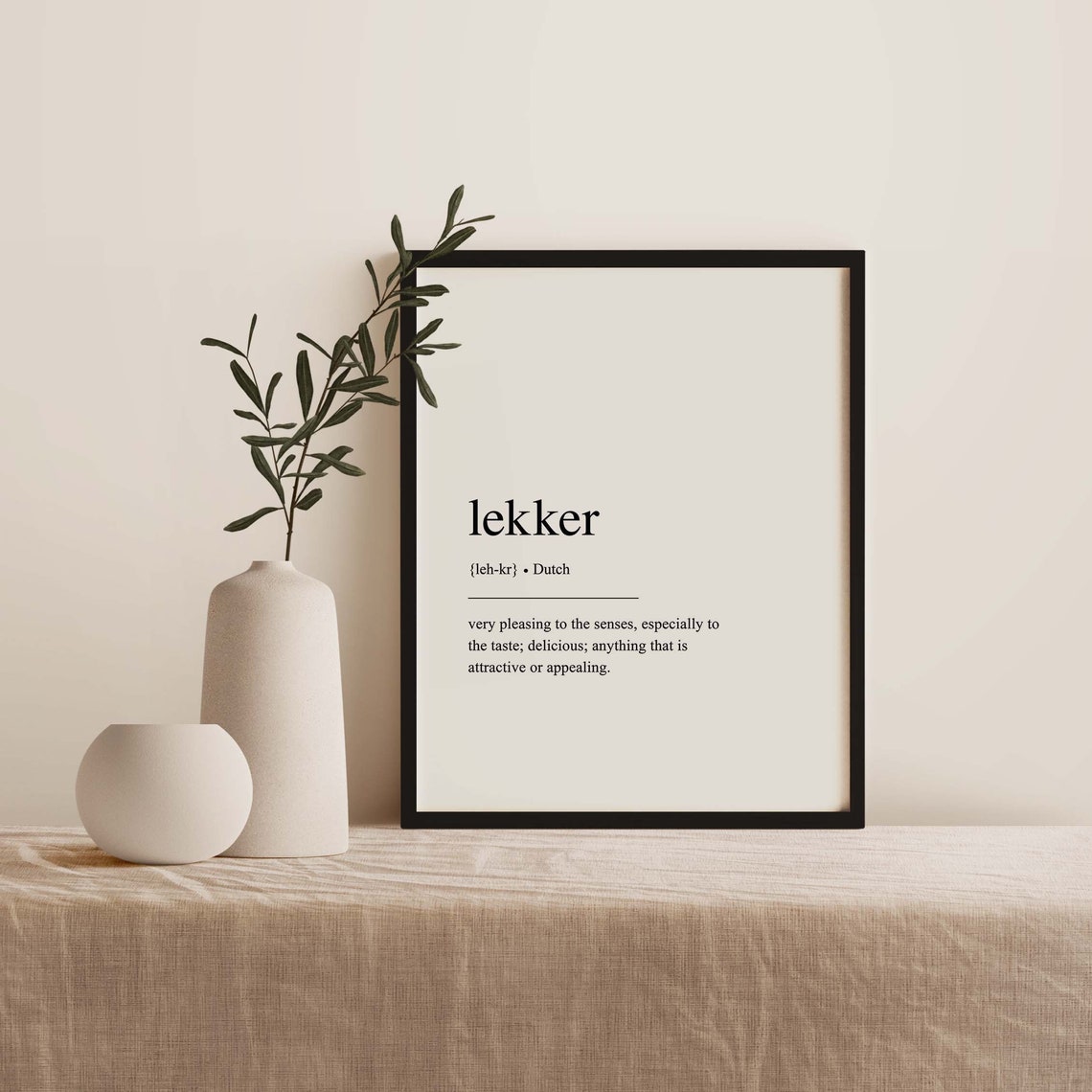 Lekker Dutch Definition Printable Dutch Home Decor - Etsy