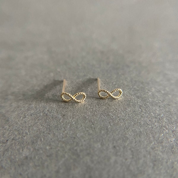 Infinity Solid Gold Earrings - Etsy