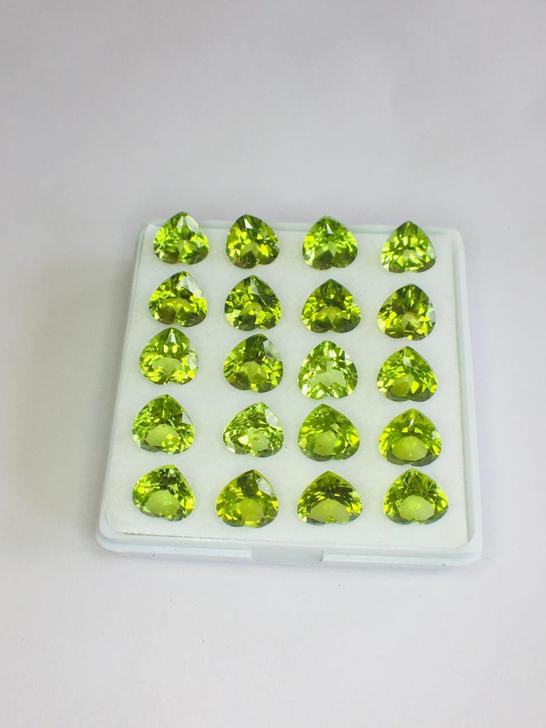 Natural Peridot Heart Shape Lot 100cts 8mm Faceted Green Gems - Etsy