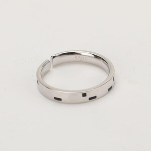 925 STERLING SILVER Morse Code Matching Couple Rings, Free Engraving ...