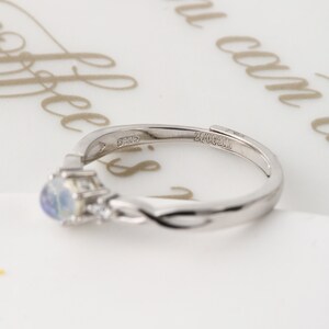 Moonstone Matching Rings in 925 Sterling Silver • Free Engraving ...