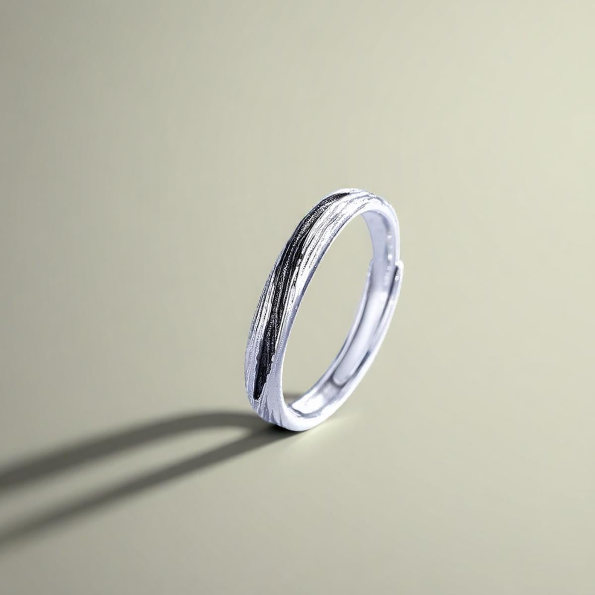 Until We're Gray Together Brushed Finish Matching Rings in Sterling ...