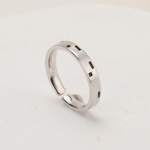 925 STERLING SILVER Morse Code Matching Couple Rings, Free Engraving ...