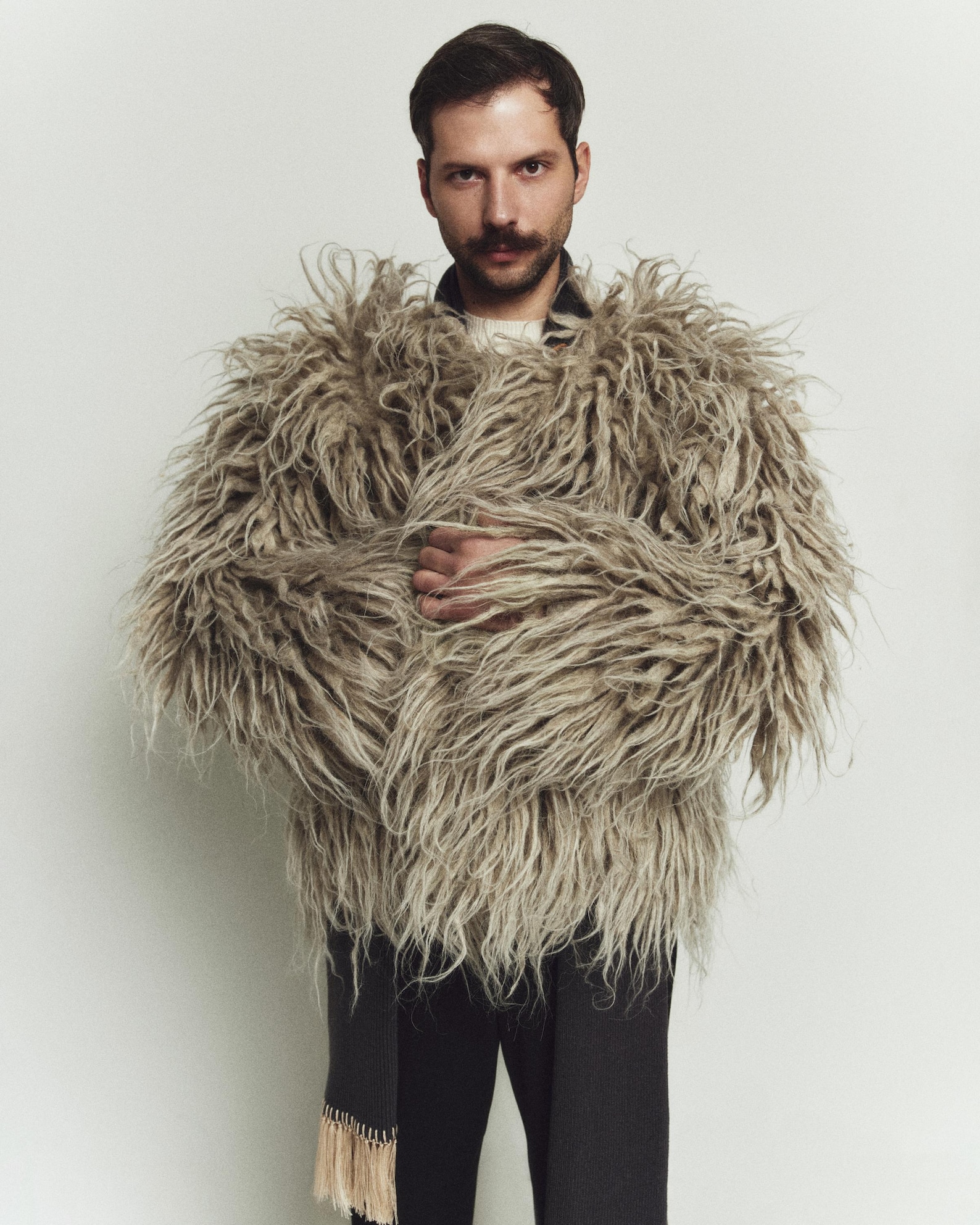 Handwoven Short Shaggy Wool Jacket: Oversized Carpathian Coat - Etsy