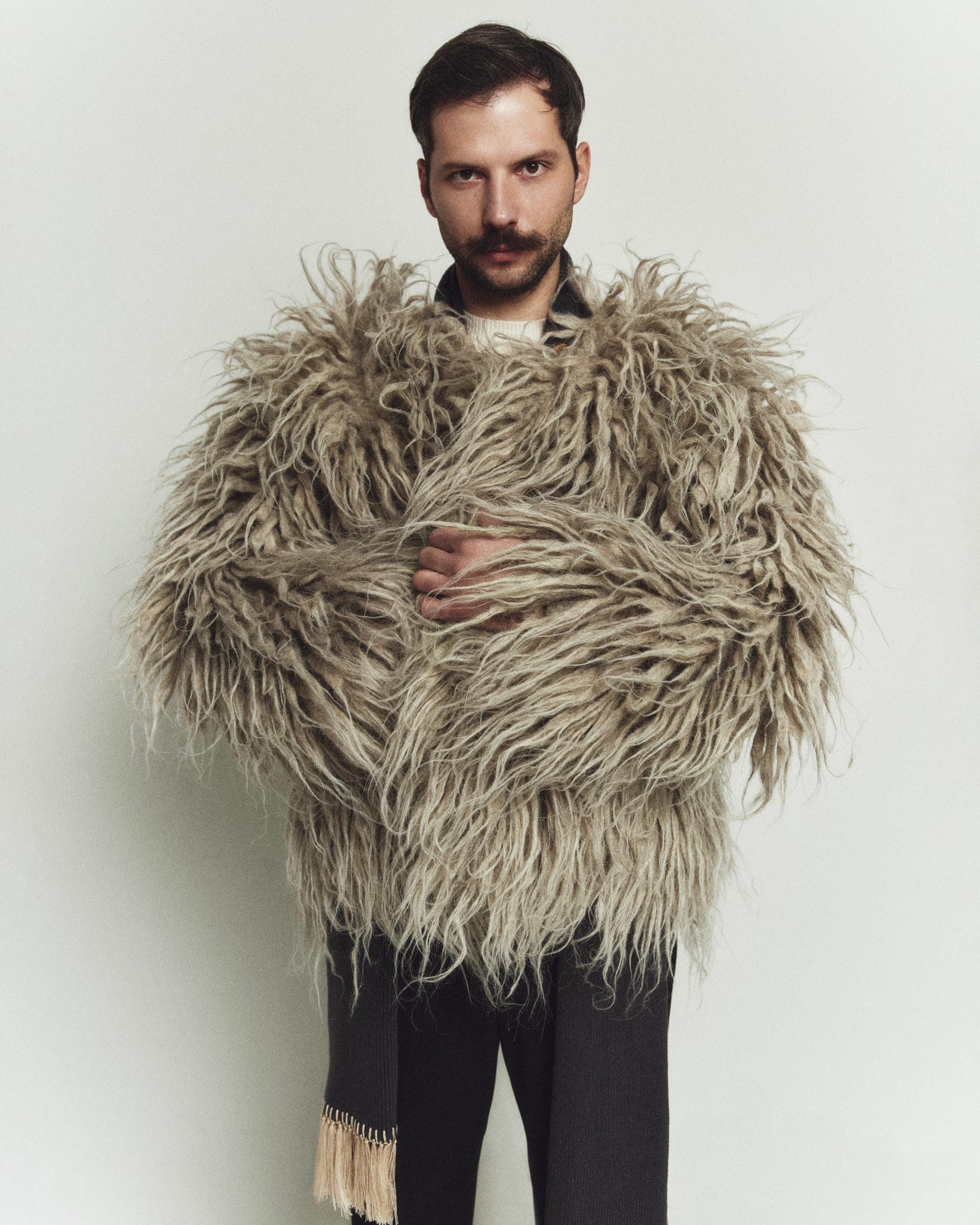 Handwoven Short Shaggy Wool Jacket: Oversized Carpathian Coat - Etsy