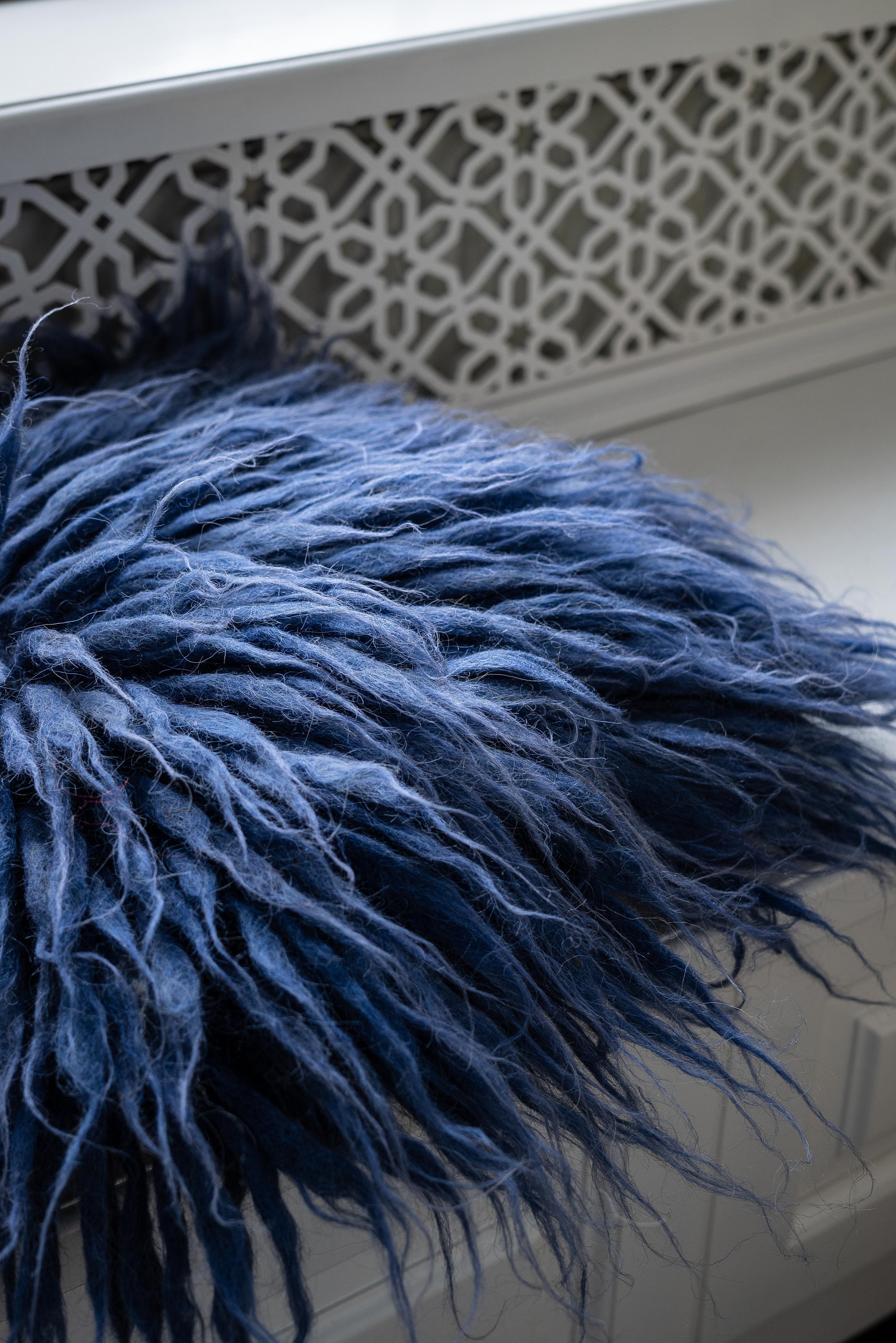 Shaggy Wool Pillow Organic Wool Pillow Boho Textured Pillow Cover Linen ...