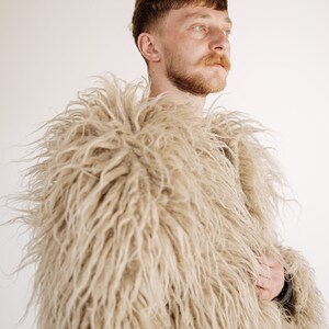 Handwoven Short Shaggy Wool Jacket: Oversized Carpathian Coat - Etsy