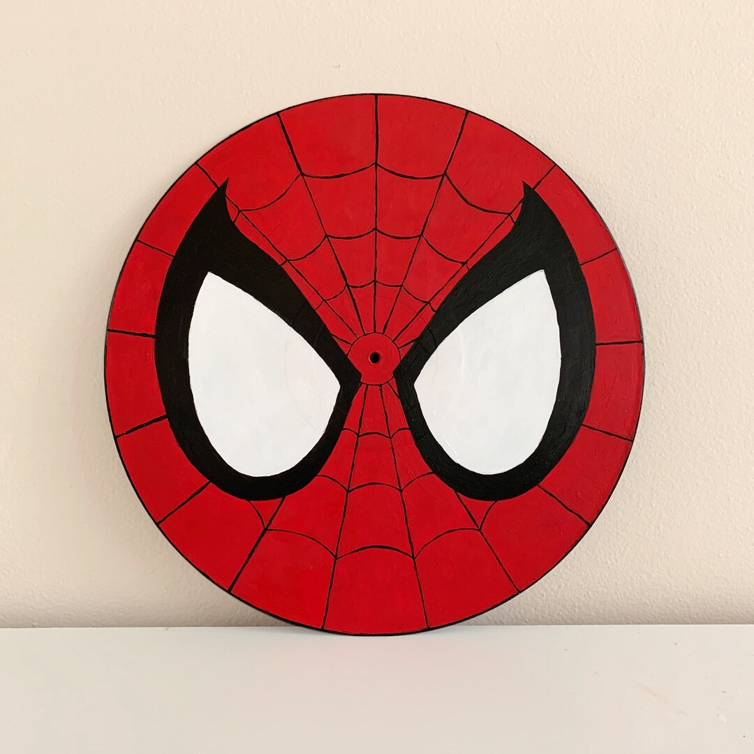 Spider Man Hand Painted Vinyl Record - Etsy