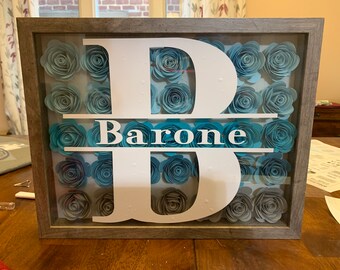 Flower Shadow Box, Custom Shadow Box, Personalized Flower Box ...