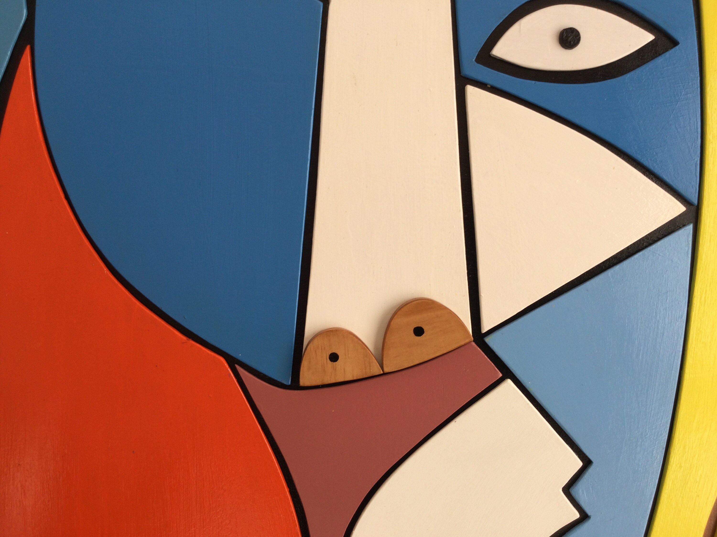 Pablo Picasso Inspired Portrait Modern Art Colourful Wall Hanging Wood ...