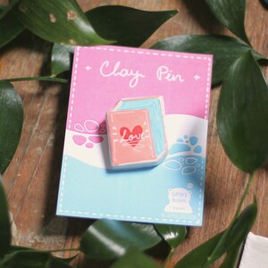 Cute Handmade Book Clay Pin/pinbook - Etsy