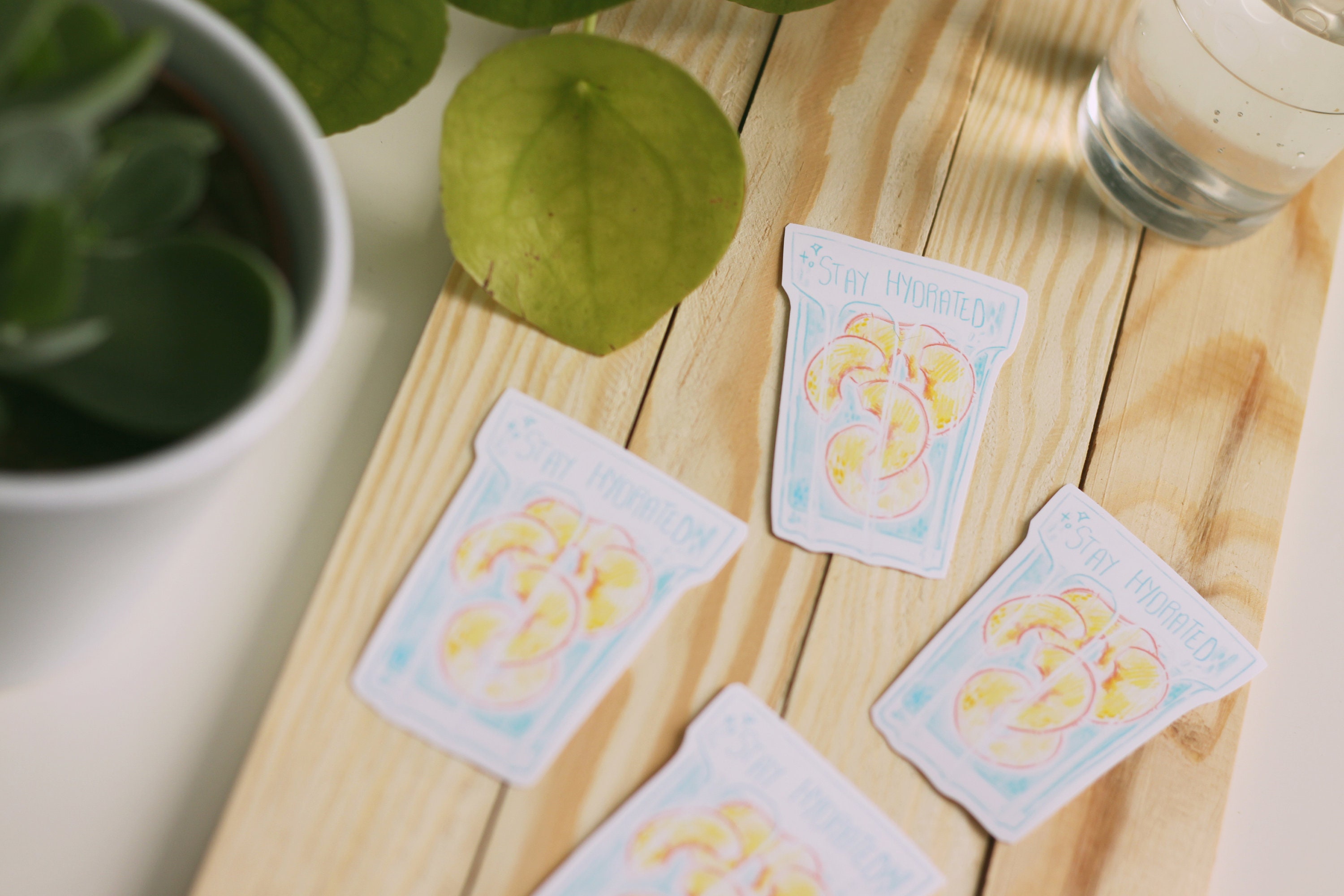Stay Hydrated Matte Sticker / Peach Infused Water Matte - Etsy