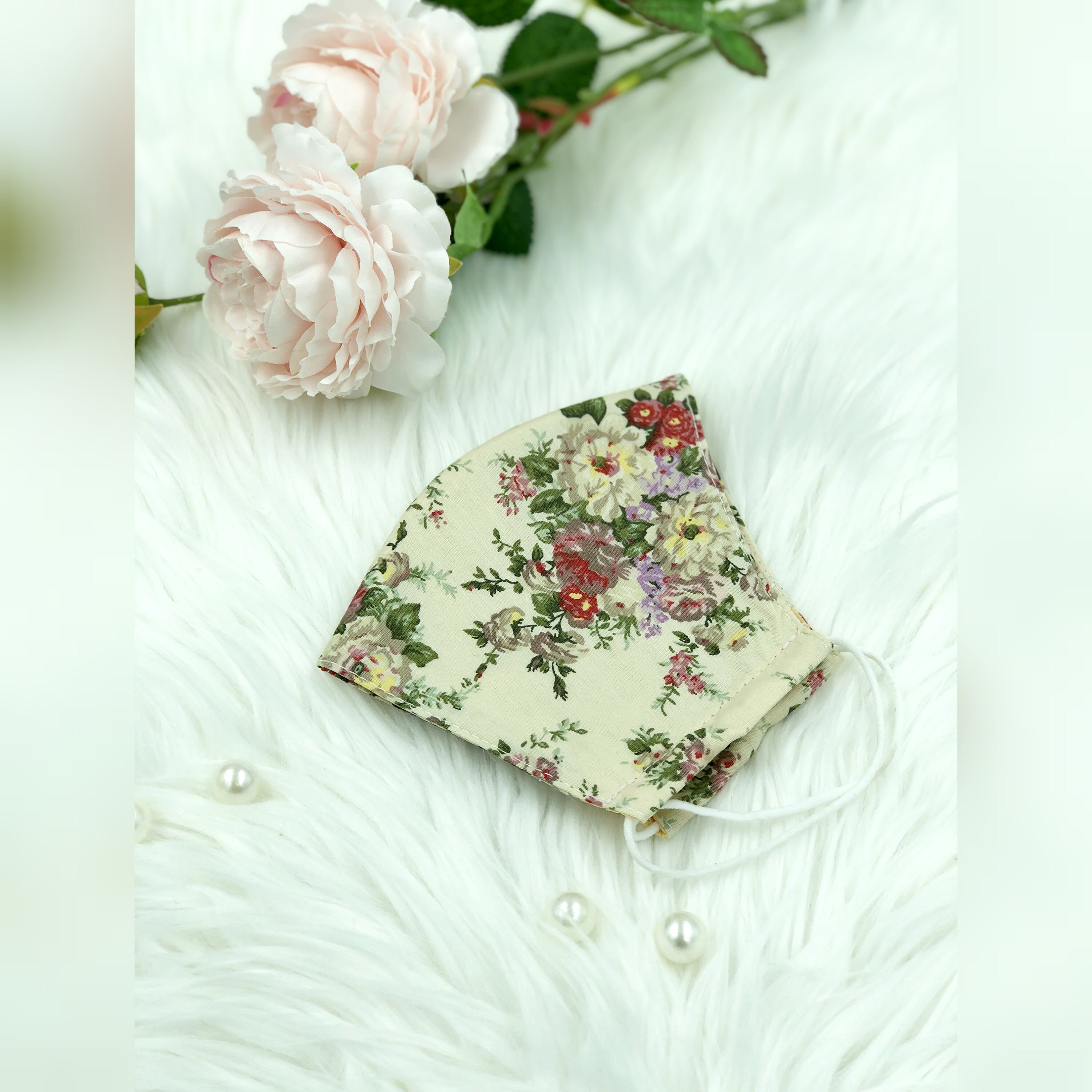 100% Cotton Cute Hand-made Face Mask With Filter Pocket Triple Layer ...