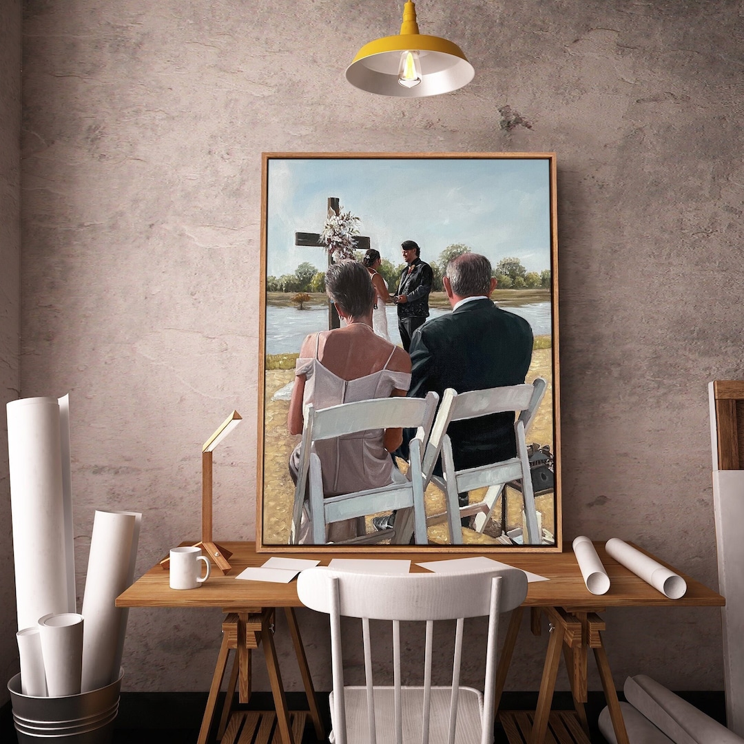 Custom Portrait Painting With Frame, Family Portrait From Photo,custom ...