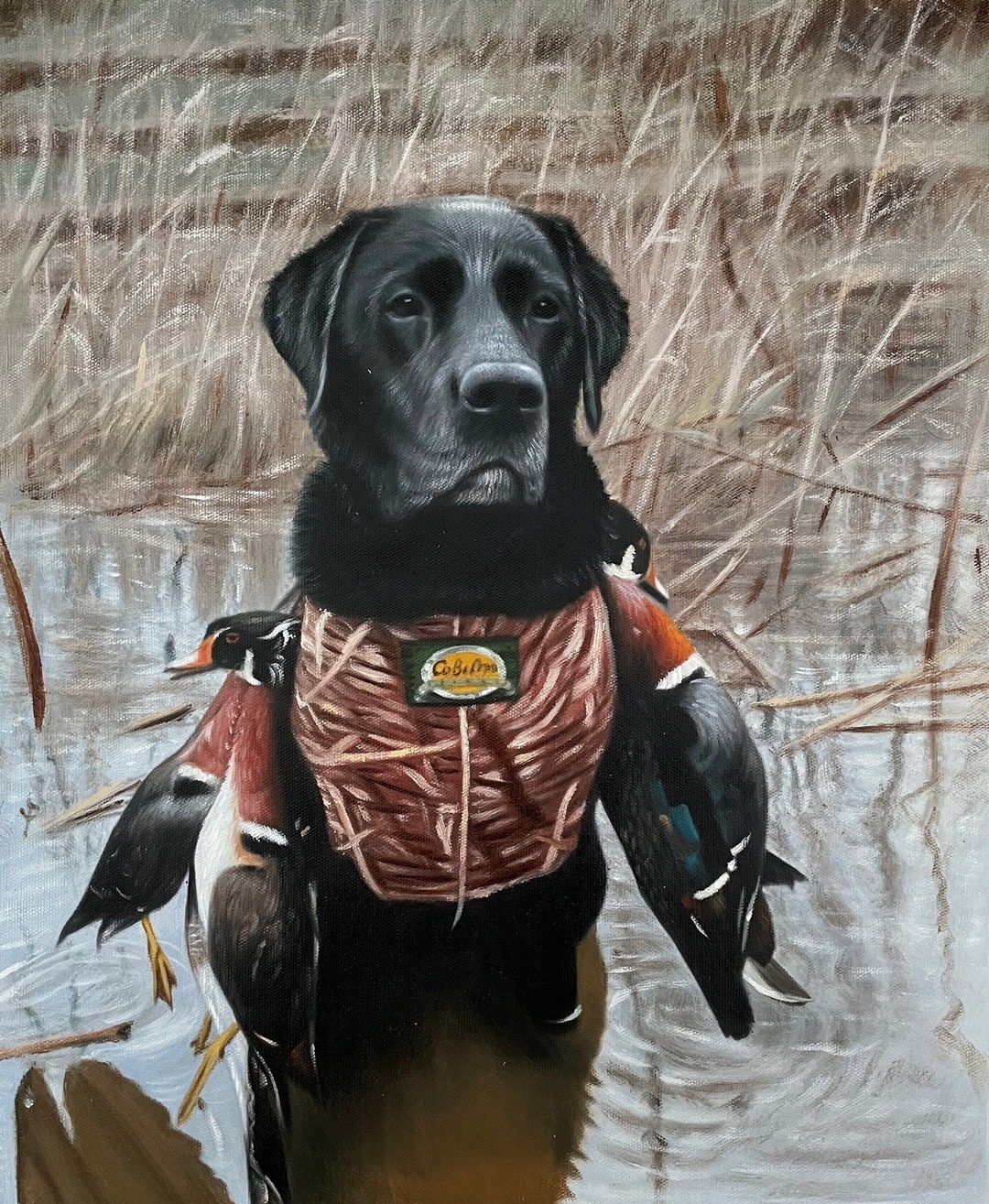 Custom Hunting Dog Portrait Painting, Personalized Pet Artwork,hand ...