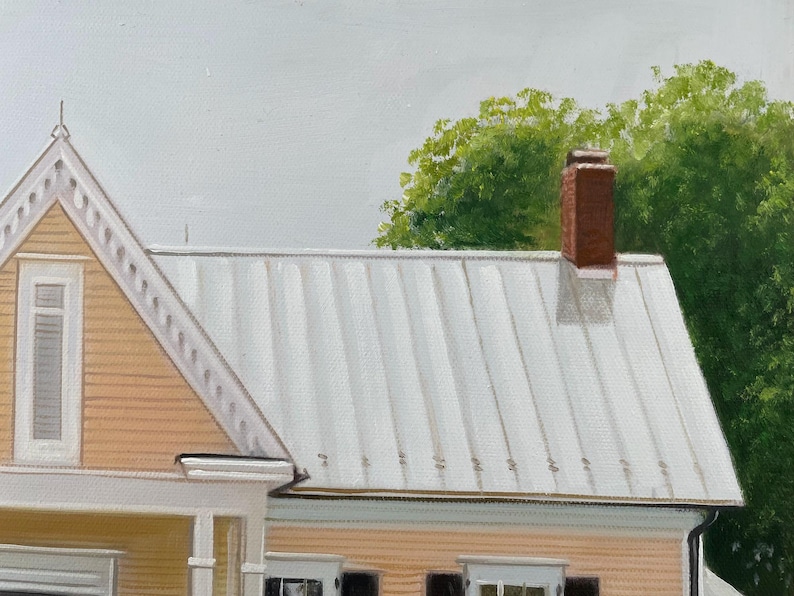 Custom House Portrait Painting,hand Painted House on Canvas,home ...