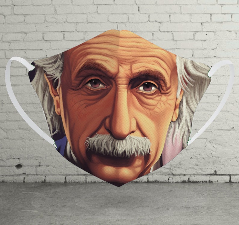 Albert Einstein Face Mask Science Genius OEKO-Tex Standard 100 | Etsy