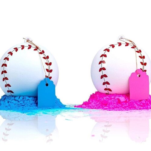Baseball Gender Reveal Gender Reveal Baseballs in Pink or - Etsy