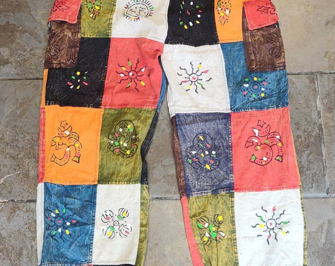 Nepalese Handmade Raw Cotton Non Acidic Washed Unisex Patchwork Funky ...