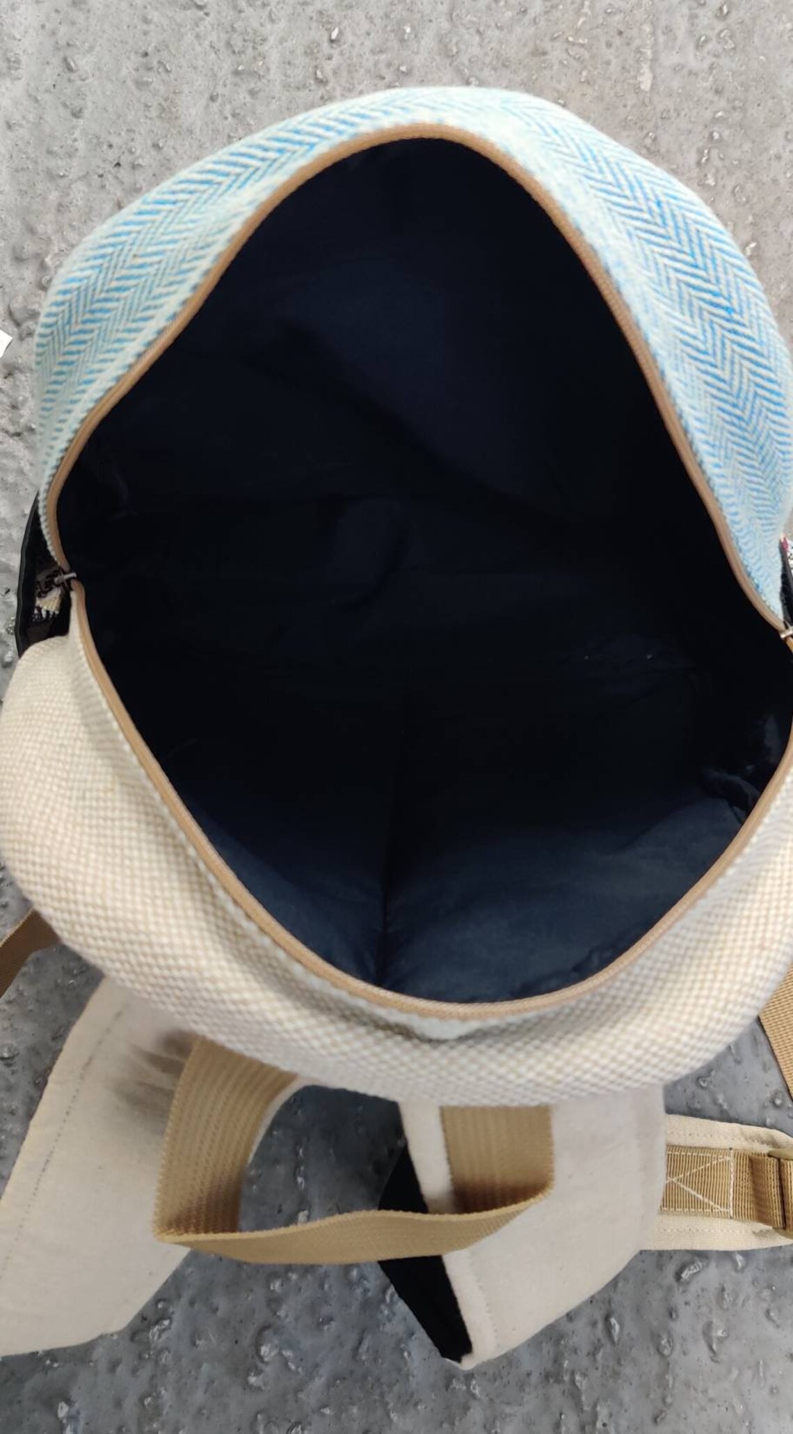 Hemp Small Bagpack Natural Multicolored for Outdoor Use. - Etsy UK