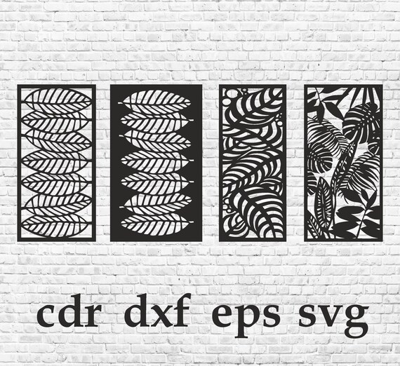 Panel set 1. Leafs. Vector files cdr dxf eps svg | Etsy