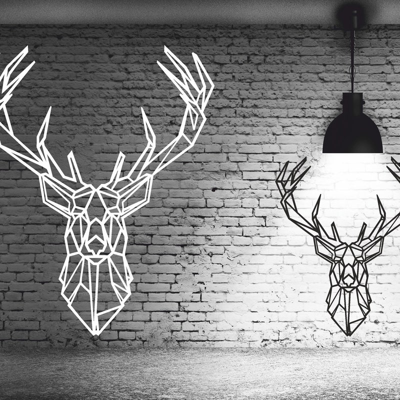 Geometric Deer - Etsy