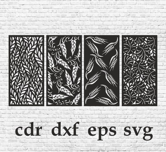 Panel set 7. Leafs. Vector files cdr dxf eps svg | Etsy