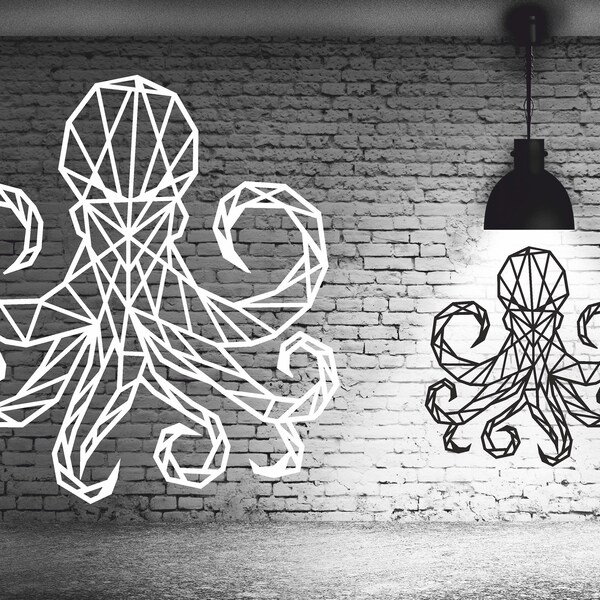 Geometric Octopus - Etsy
