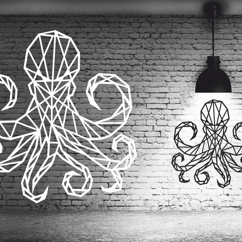 Geometric Octopus - Etsy