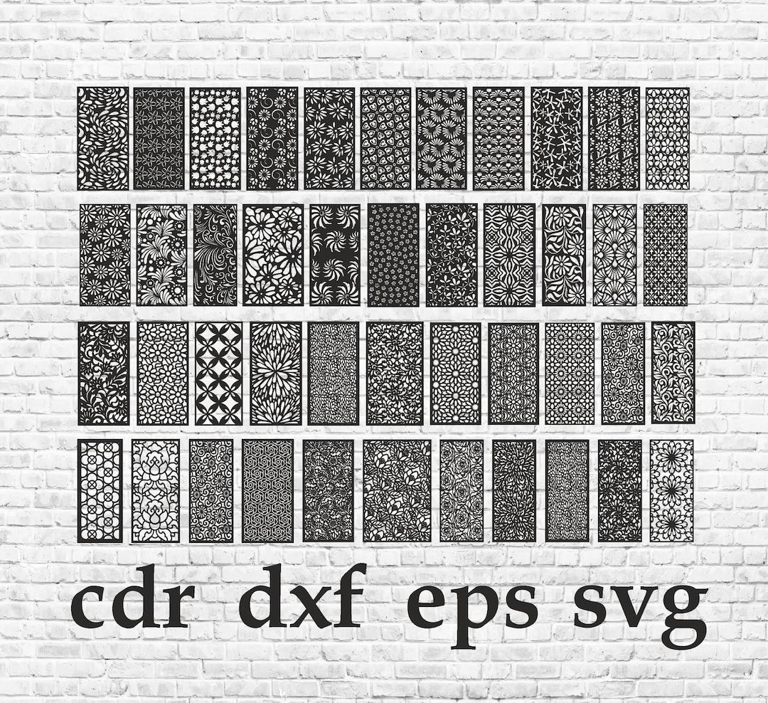 Panels Big Set 16. Panel Floral. Fine, Small Flowers. Vector Files Cdr ...